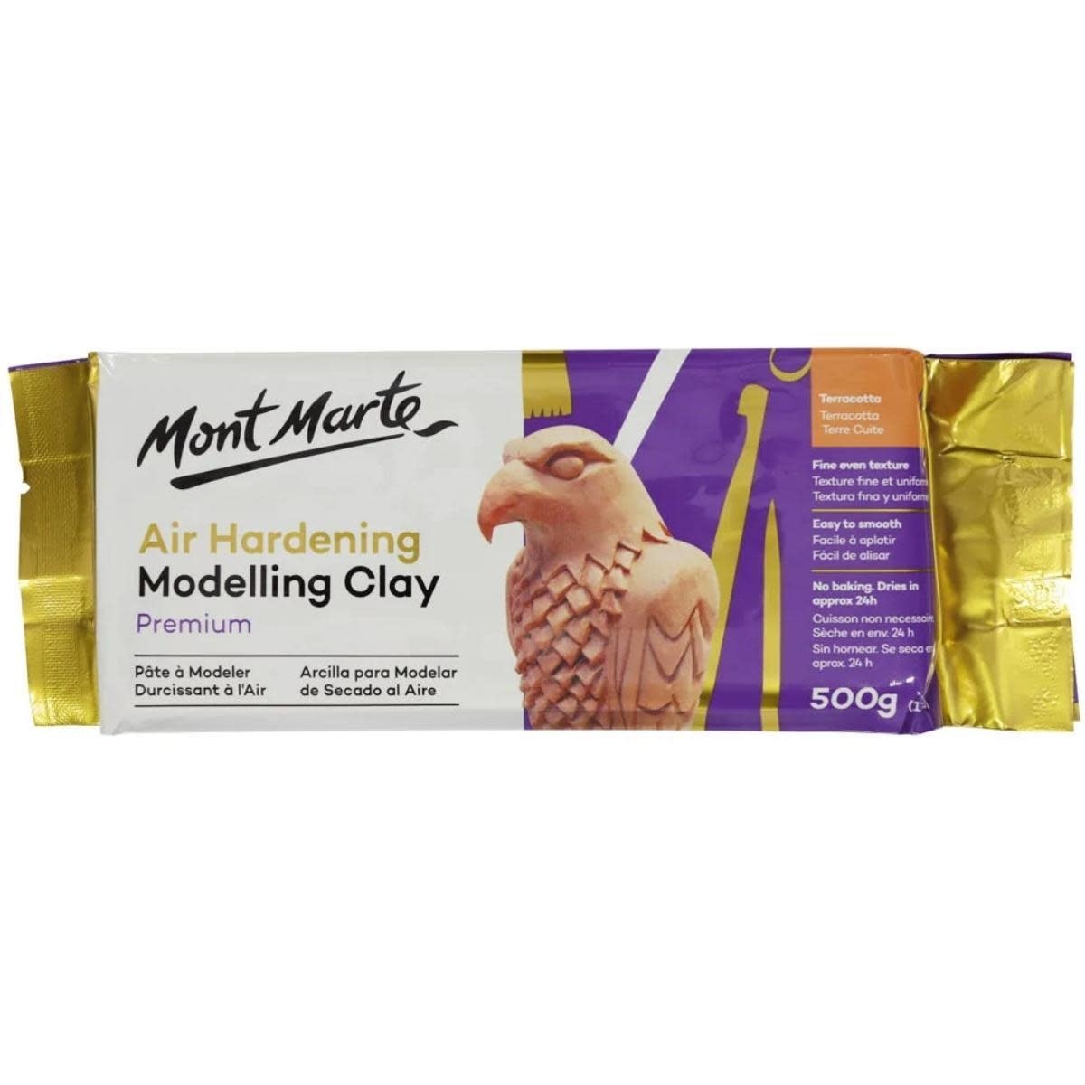 Mont Marte Air Hardening Modelling Clay - Terracotta 500gm - www ...