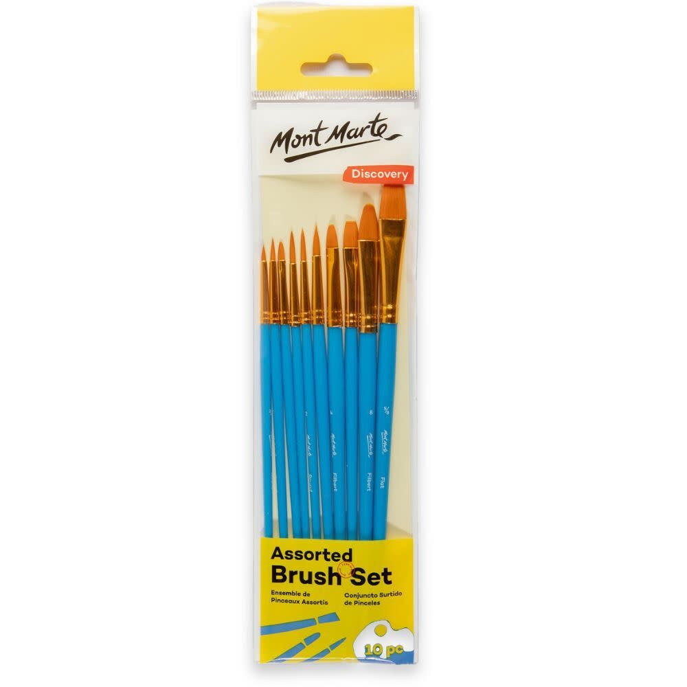 Mont Marte Discovery Assorted Brush Set 10pc - www.acercmodels.com