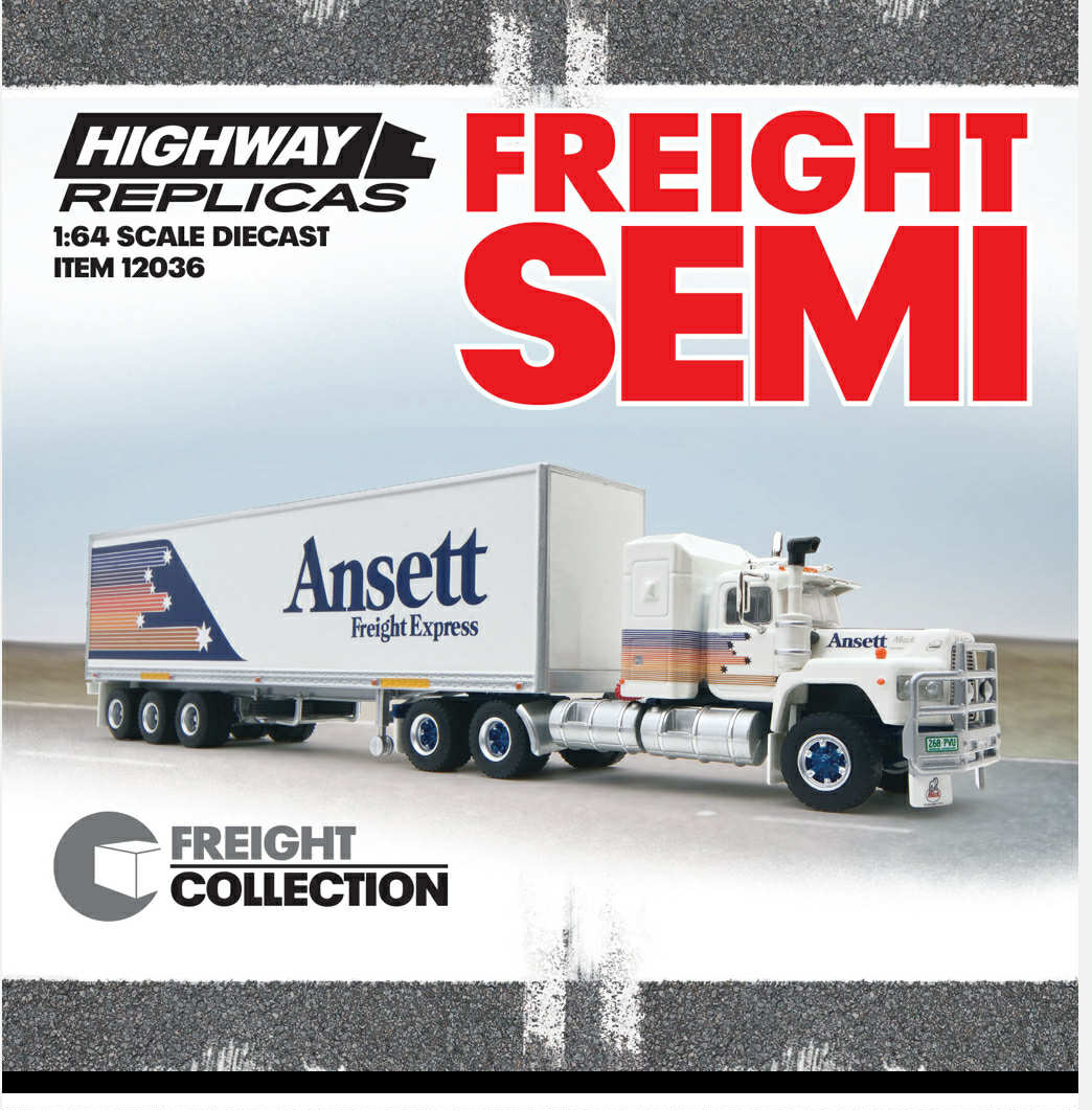 HIGHWAY REPLICAS HIGHWAY REPLICAS 1/64 ANSETT FREIGHT EXPRESS SEMI ...