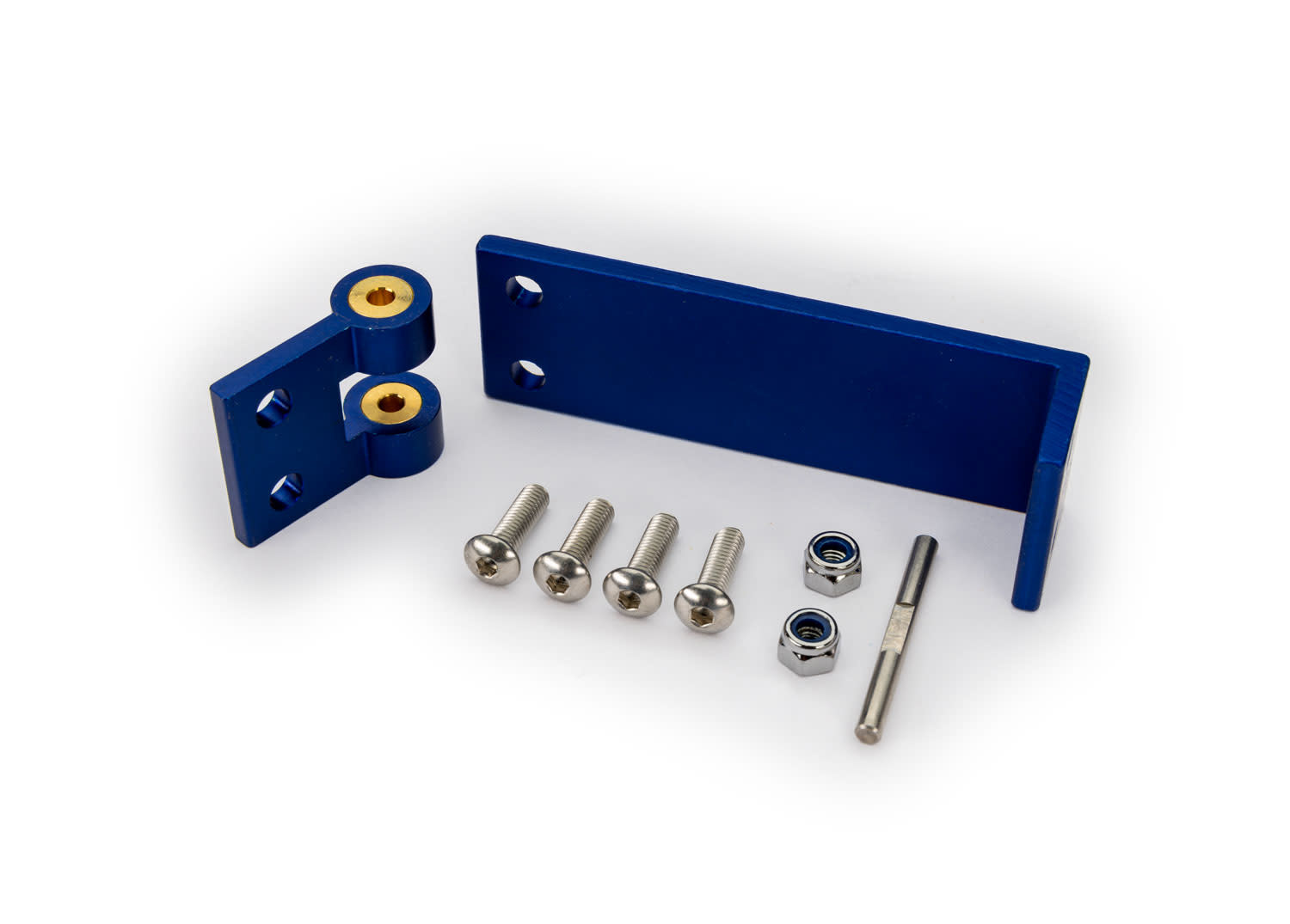 TRAXXAS BLUE ALUMINUM RUDDER MOUNT WITH HARDWARE - www.acercmodels.com