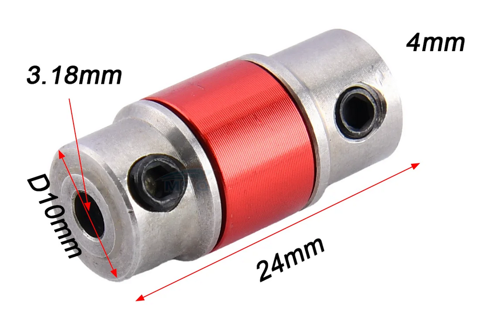 ACE ELASTIC BOAT UNIVERSAL SHAFT 3.17mm TO 4.0mm - www.acercmodels.com