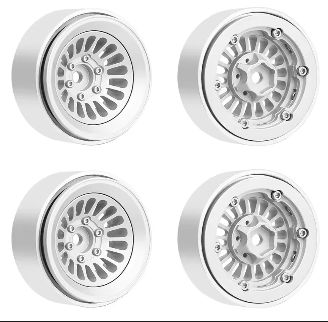 RACE 1.3" CRAWLER BEAD LOCK WHEELS 4PCS - www.acercmodels.com