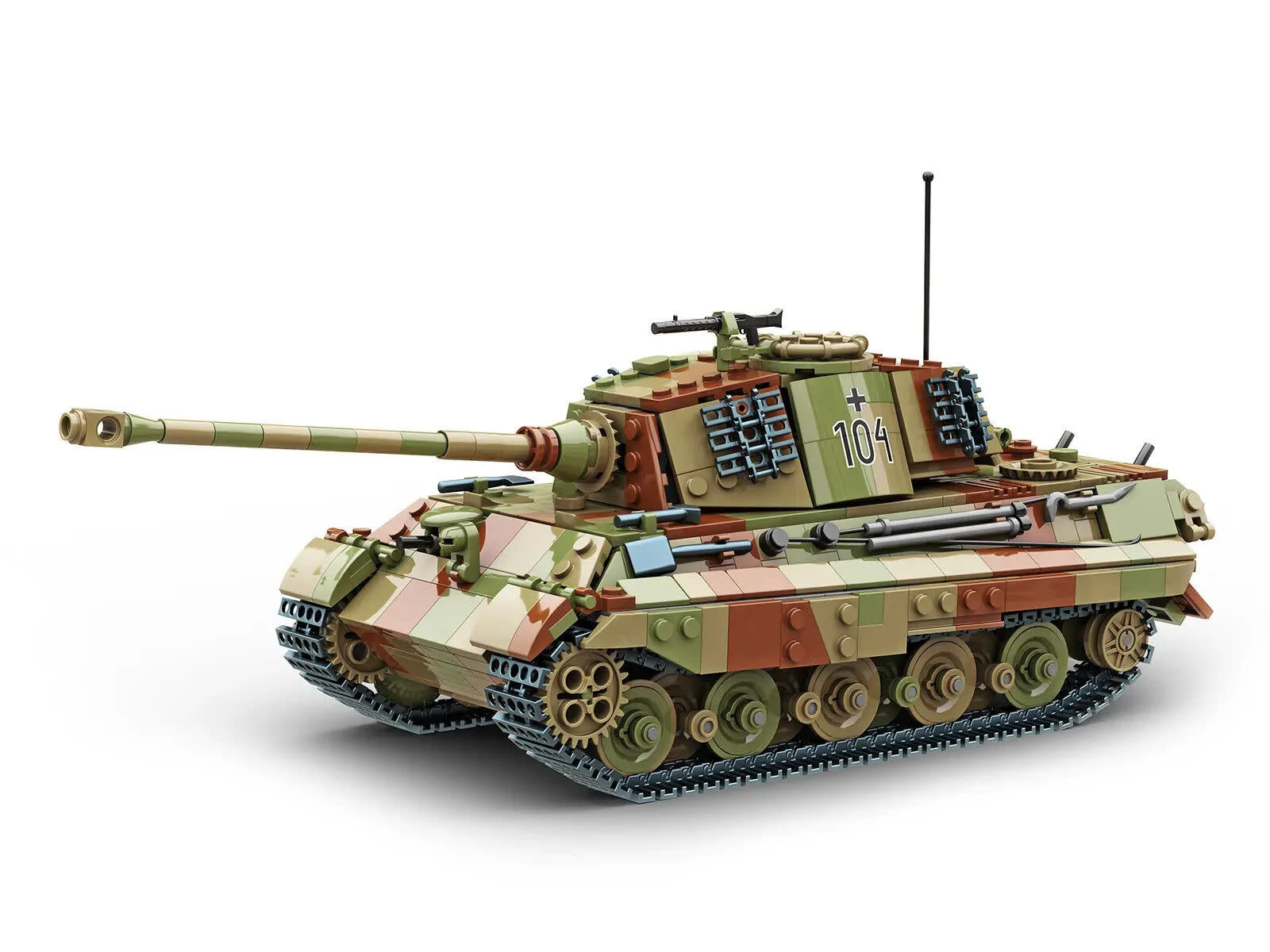Build Army KING TIGER in Camo 1/33 BUILDING BLOCK KIT - www.acercmodels.com