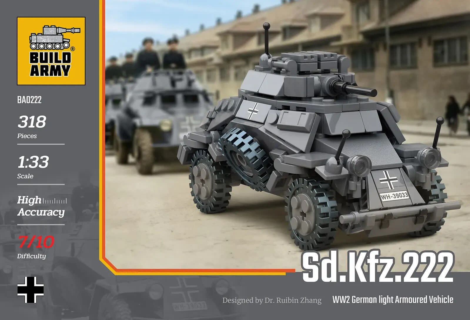Build Army Sd.Kfz.222 1/33 BUILDING BLOCK KIT - www.acercmodels.com