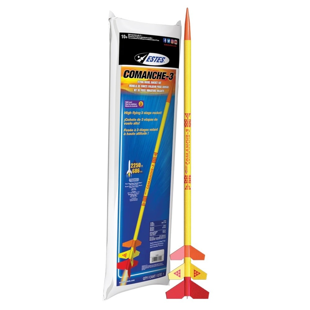 Estes Comanche-3 Expert Model Rocket Kit (18mm Standard Engine) - www ...