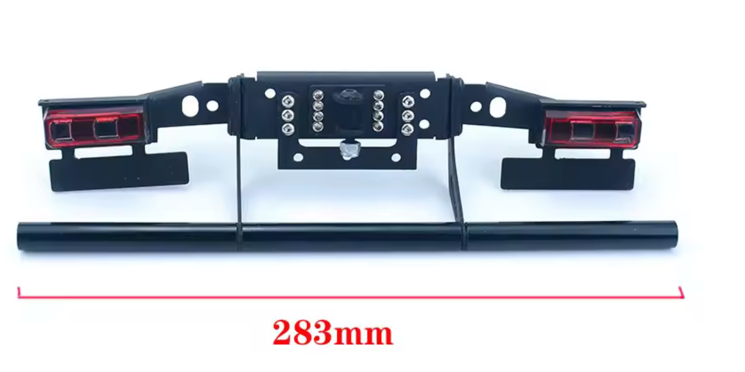 METAL REAR BUMPER WITH HITCH & LIGHTS SUITS 1/14 Tractor Truck ...