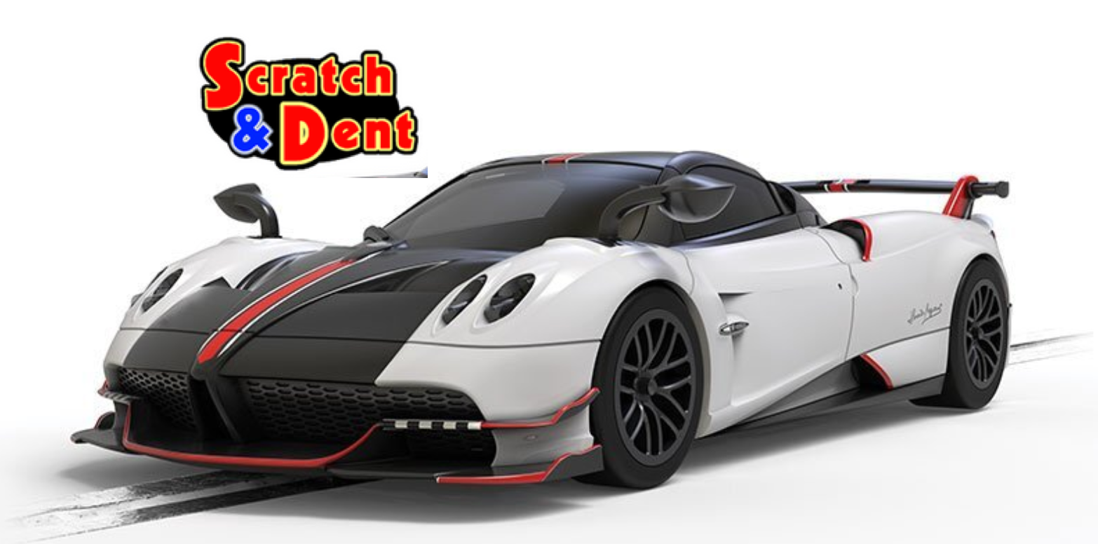 SCALEXTRIC SCRATCH & DENT PAGANI HUAYRA BC ROADSTER METALIC PEARL WHITE ...