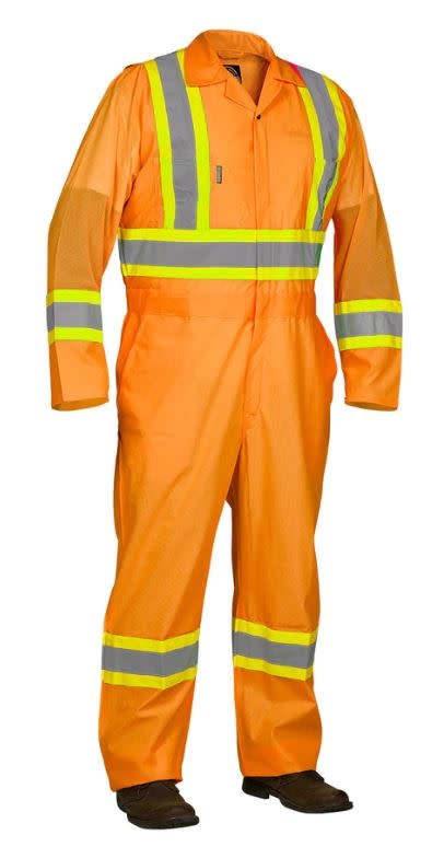 Forcefield Flaggers Tricot High Vis Coverall, Class 3, Orange ...