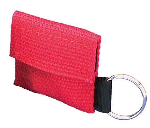 CPR Faceshield + Pouch/Key Ring, Red - Southwest Safety & Supply