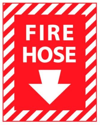 "Fire Hose" Vinyl Sign, 8 x 12" - Southwest Safety & Supply