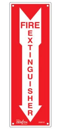 Fire Extinguisher Sign, Plastic/Bolt on, 12"x4" - Southwest Safety & Supply