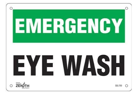 Eye wash Station Sign, 7"x10", Plastic - Southwest Safety & Supply