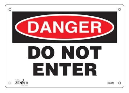 Danger, Do Not Enter Sign, Plastic 7" x 10" - Southwest Safety & Supply