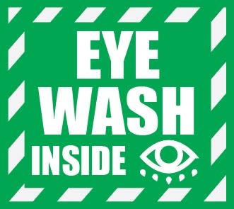 Eye Wash Inside Sticker - 3x3 - Southwest Safety & Supply