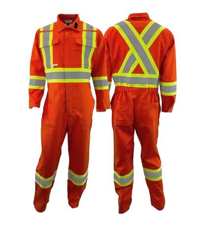 Atlas Guardian FR/AR w/4" Stripe, Orange, CSA Class 3 Coveralls ...