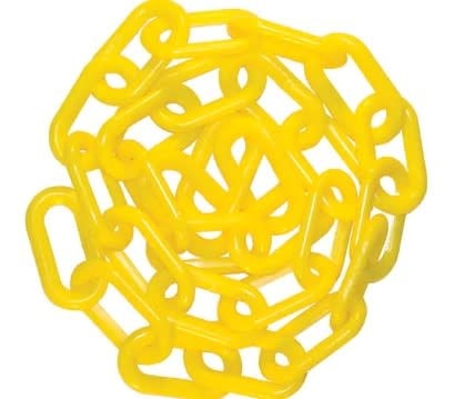 Yellow Plastic Chain, 1.5" x 50' - Southwest Safety & Supply