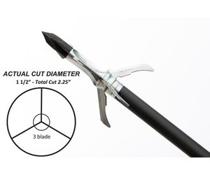 GRIM REAPER CROSSBOW RAZOR TIP 100 GR 3 BLADE 1 1/2" CUT