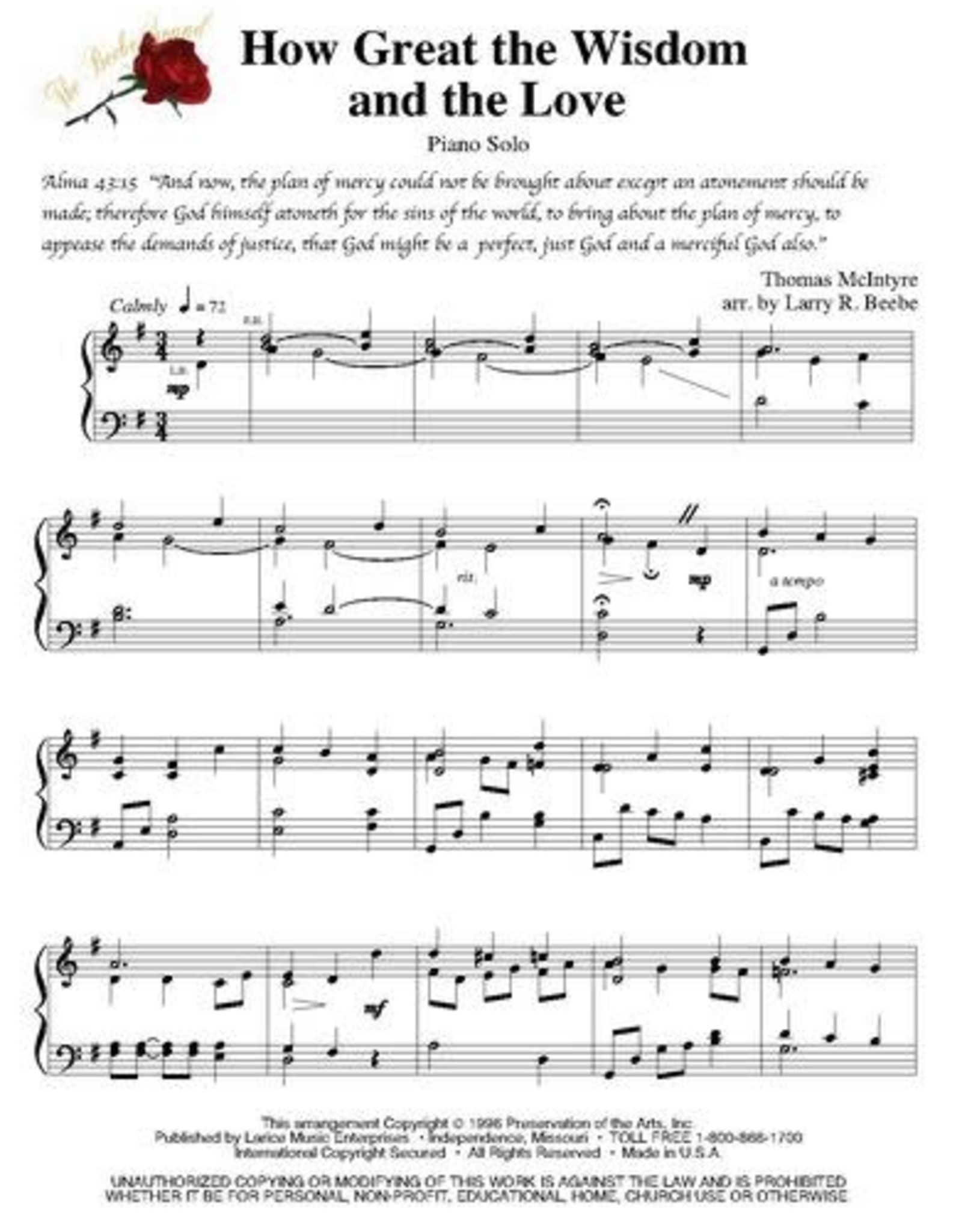 Lds Piano Solo Sheet Music