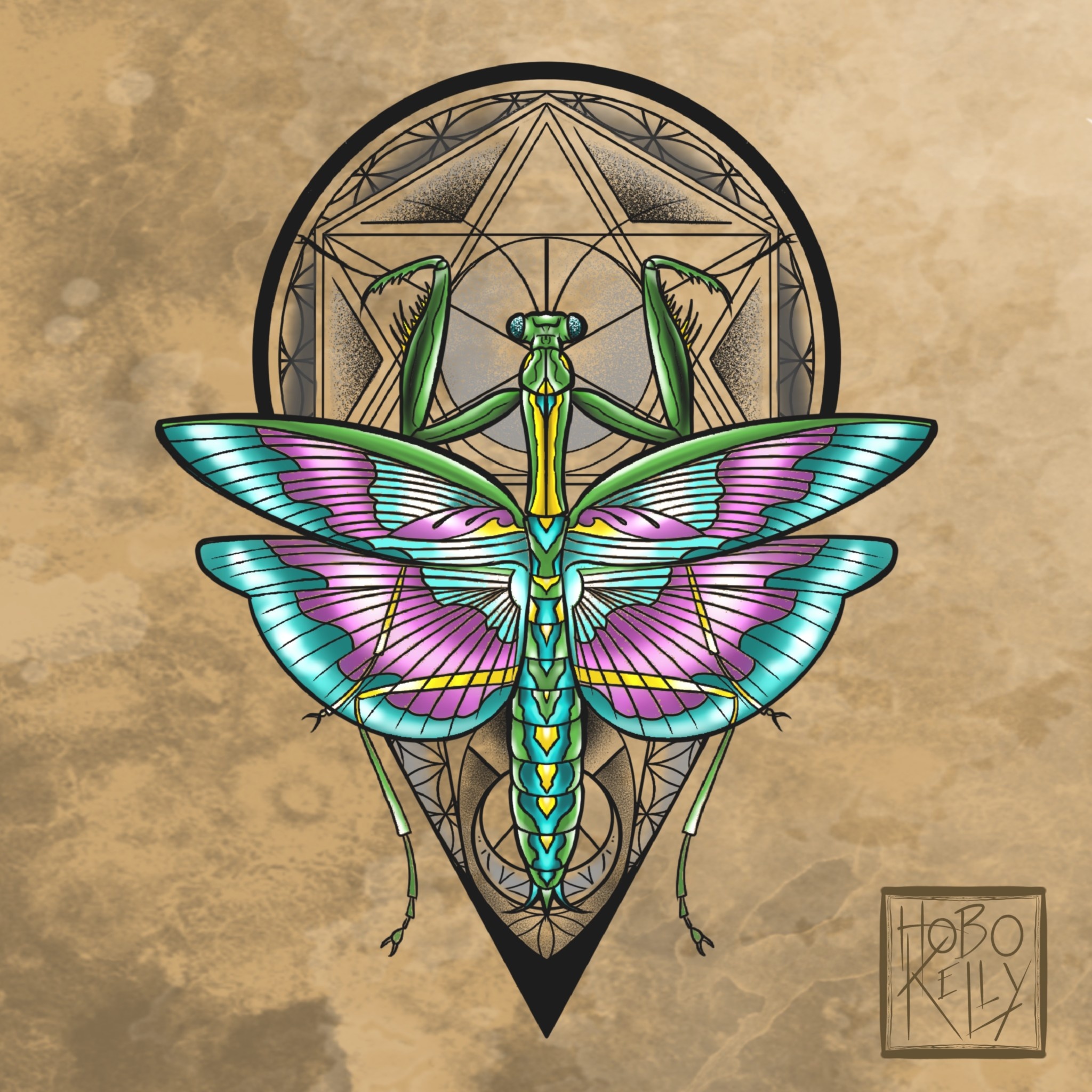 Cosmic Dragonfly Flash Tattoo with Rae - Laughing Buddha Seattle