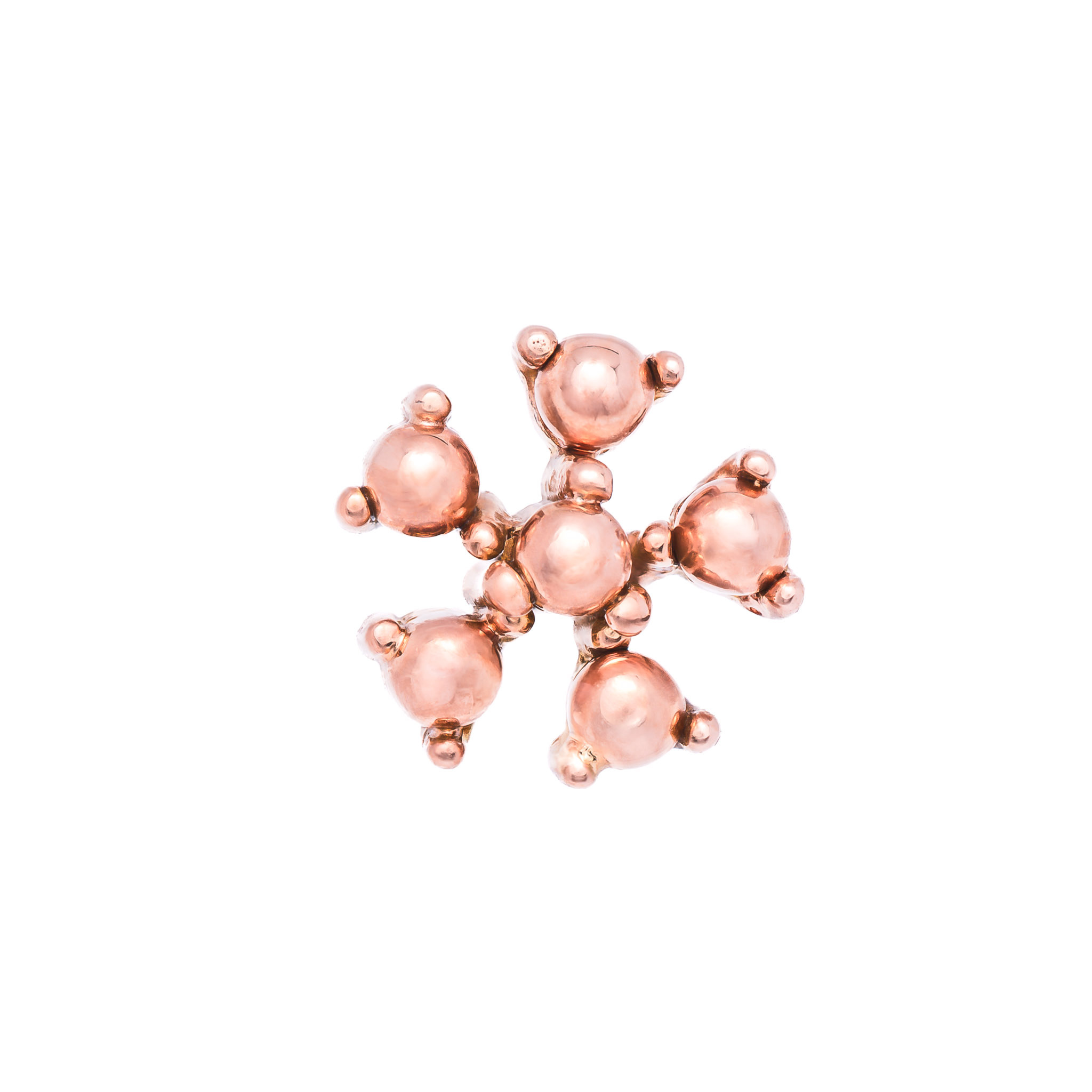 BVLA RG 14g Threaded Flower #3 with Gold Beads - Laughing Buddha Seattle