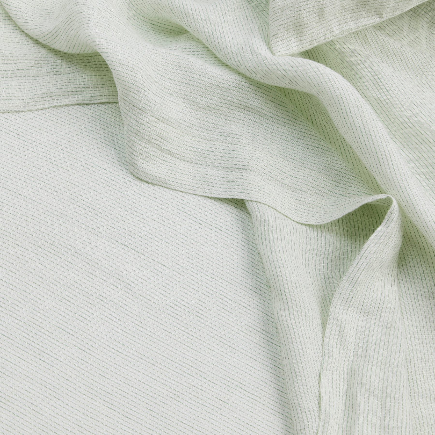 Linen Flat Sheet - fern stripe - Three Bales Home Supply