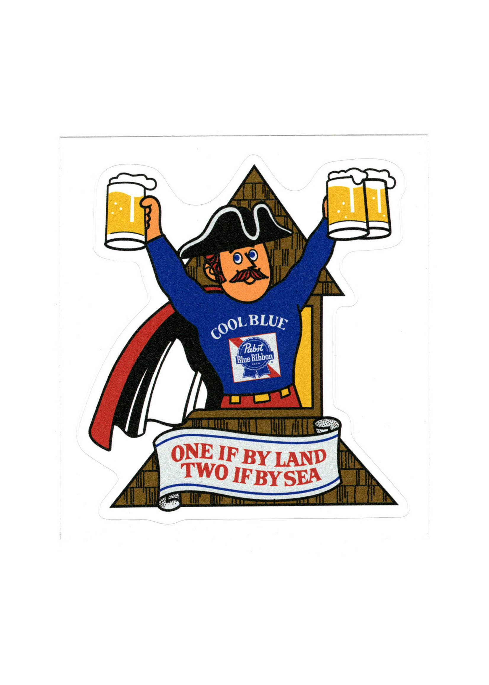 Pabst One If By Land Sticker - Best Pabst Shop