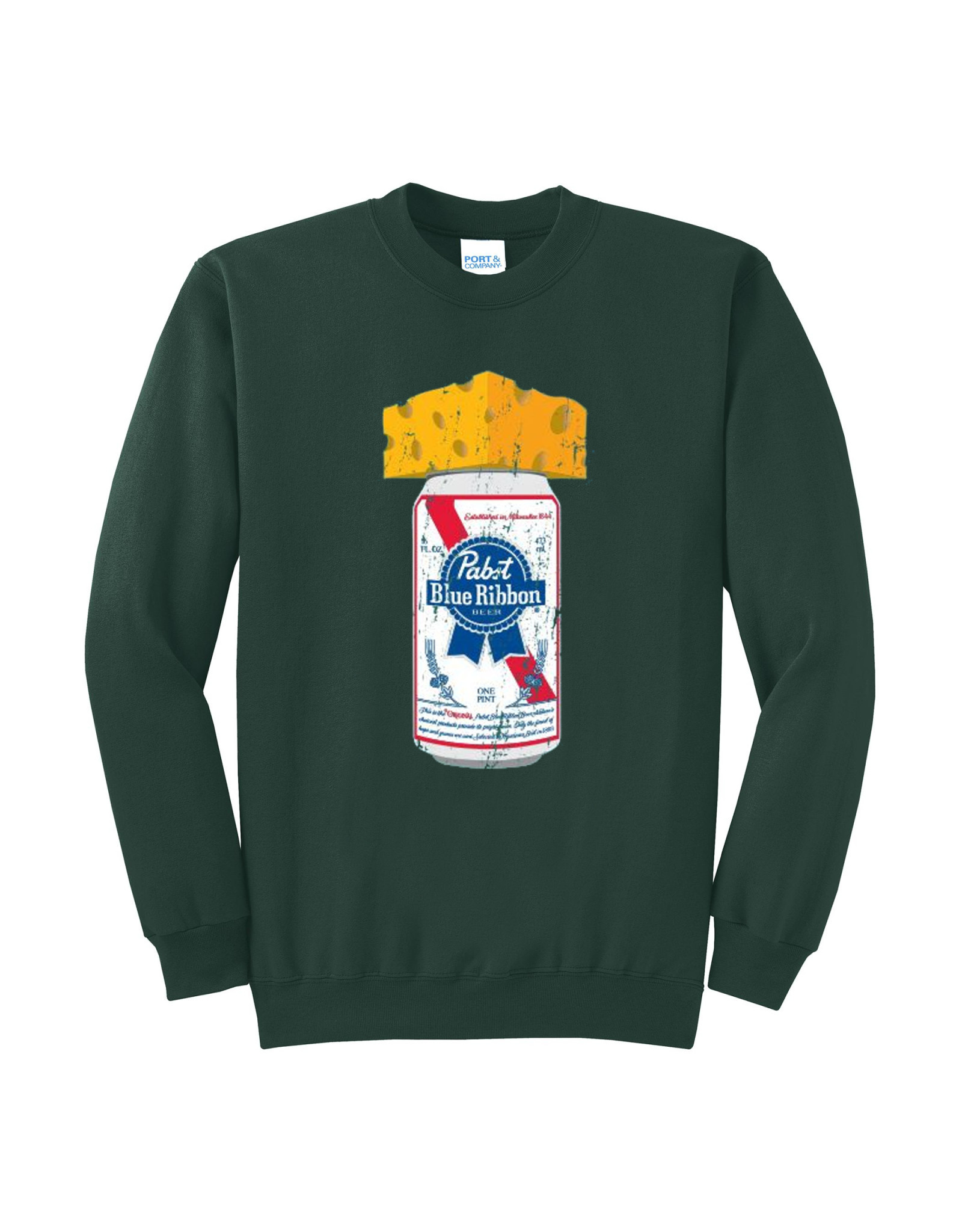 Pabst Cheesehead Crew Neck - Best Pabst Shop