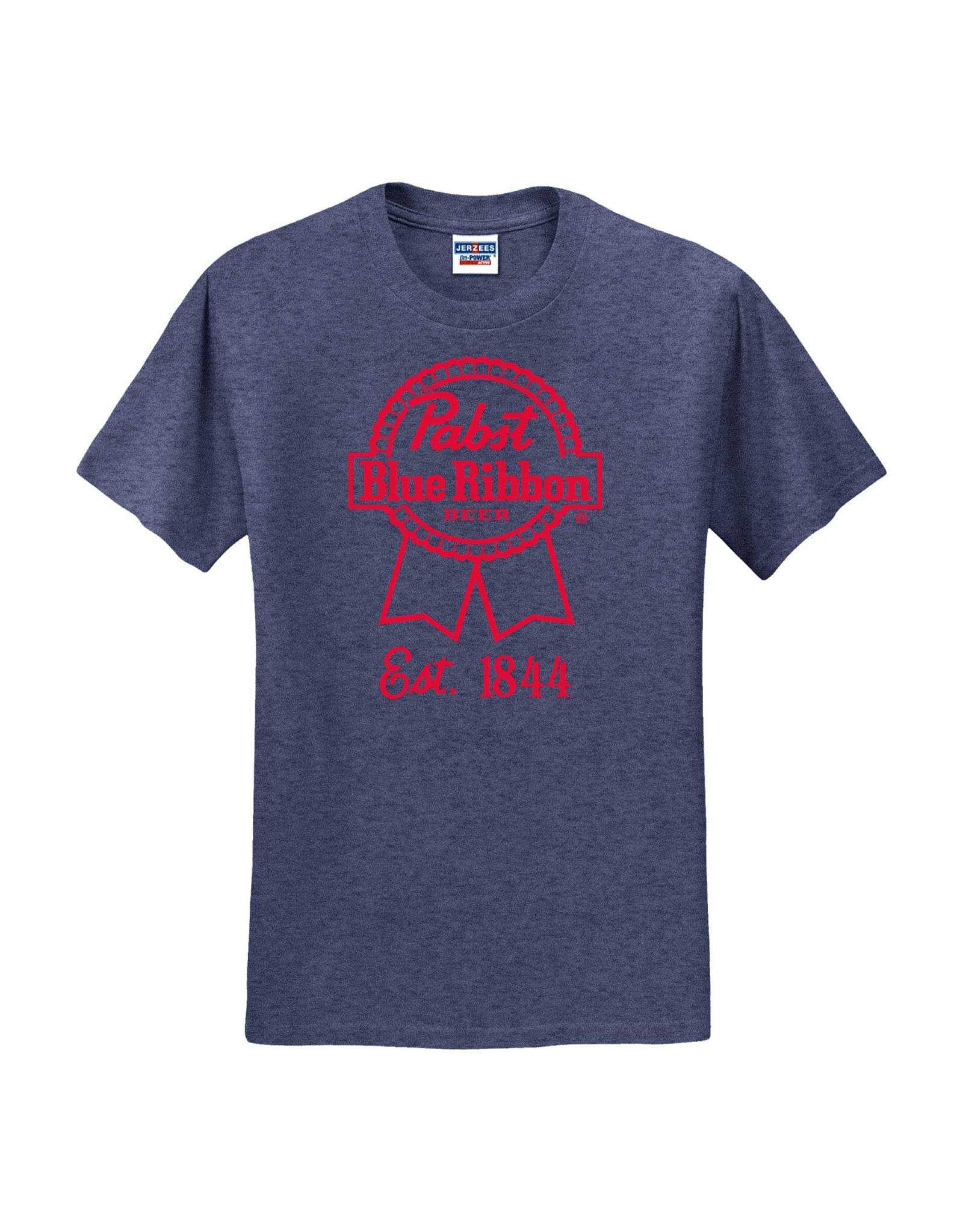 Pabst Team Tee Heather Navy/Red - Best Pabst Shop