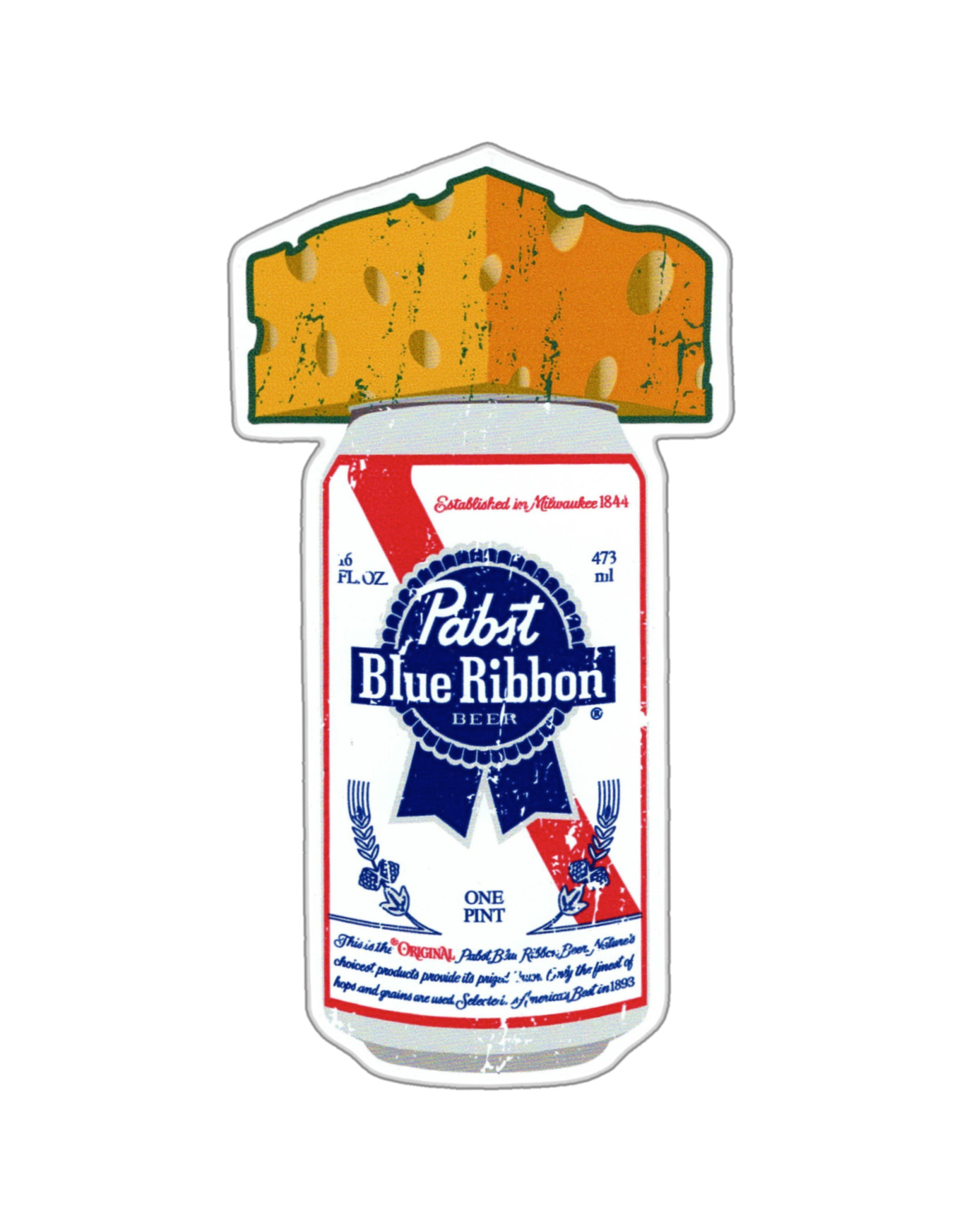 Pabst Cheesehead Magnet - Best Pabst Shop