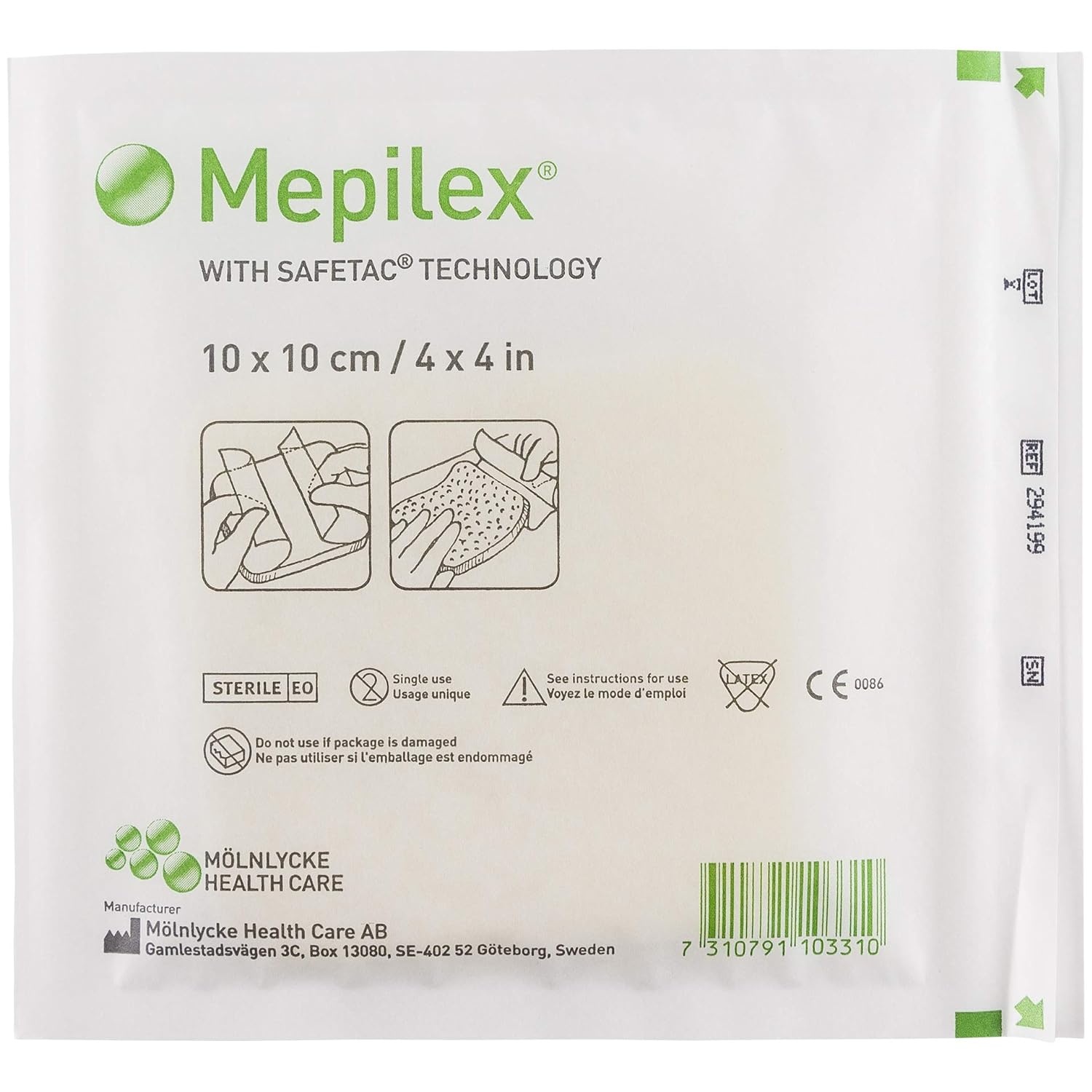 Mepilex 10x10cm 1 feuille - Breastfeeding Boutique