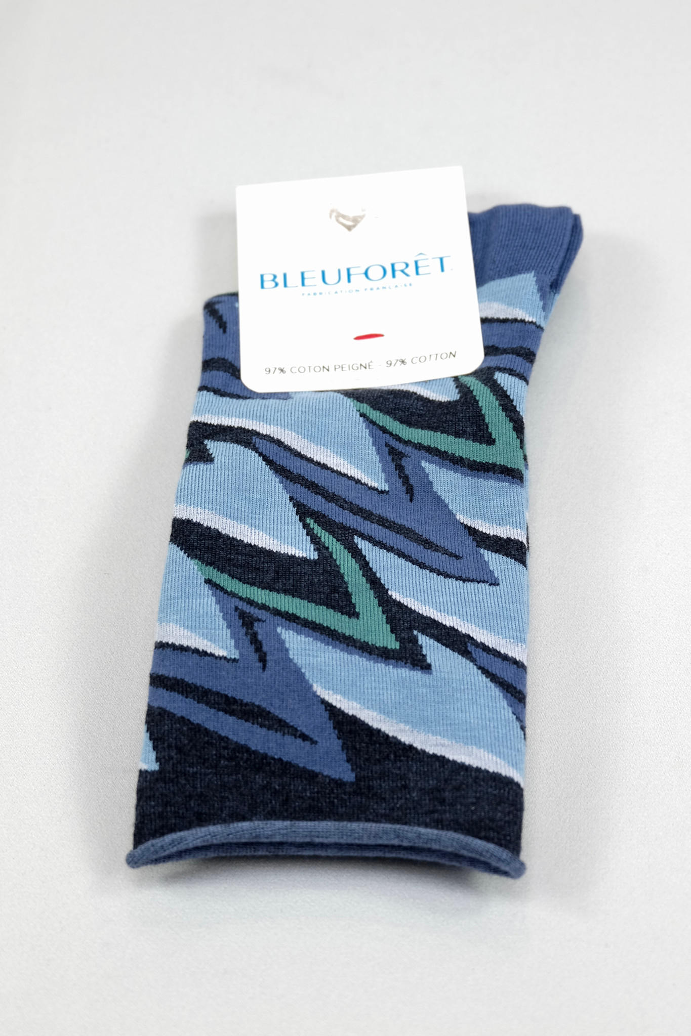 Bleuforet - Feather Cotton Sock - Slate Blue - Footloose Shoes