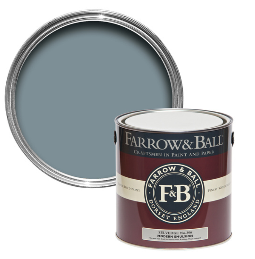 Farrow and Ball Gallon Modern Emulsion Selvedge No.306 - Bespoke Design Ltd