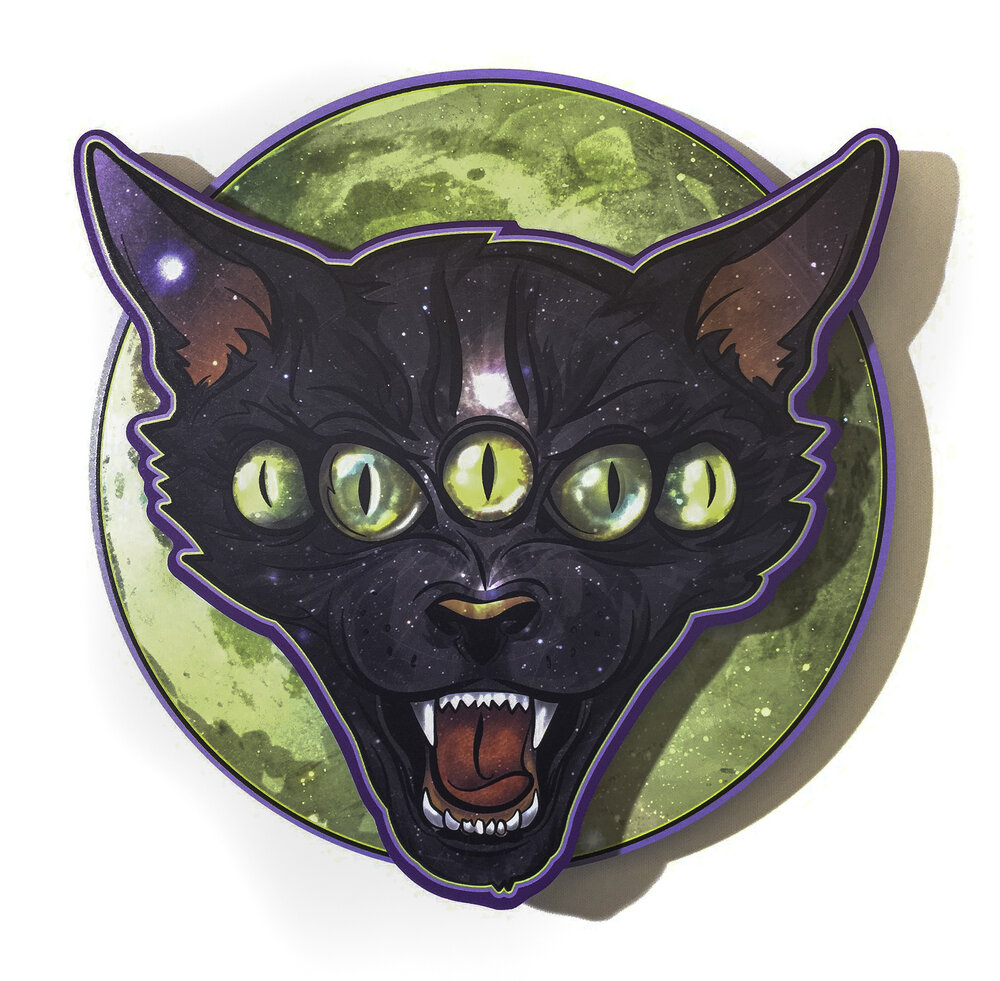 Miss Crit - Print - Mini Moon Cat 12in - Fairgrounds St. Pete