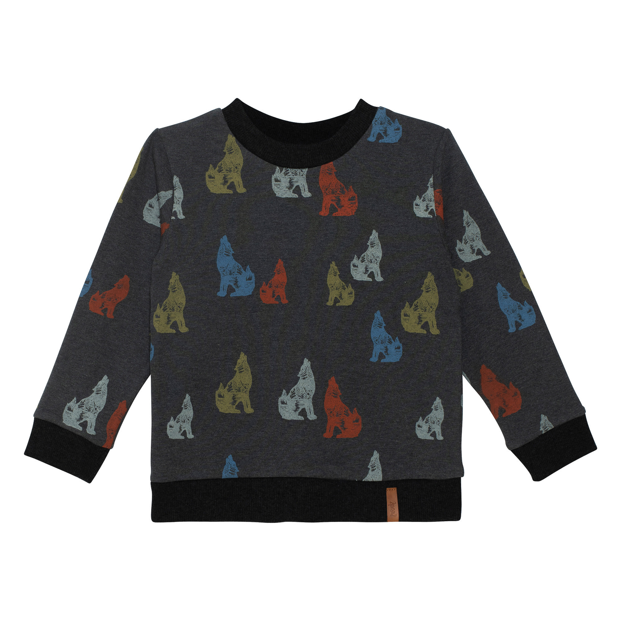 Charcoal Howling Wolf Fleece - Baby Baby Inc