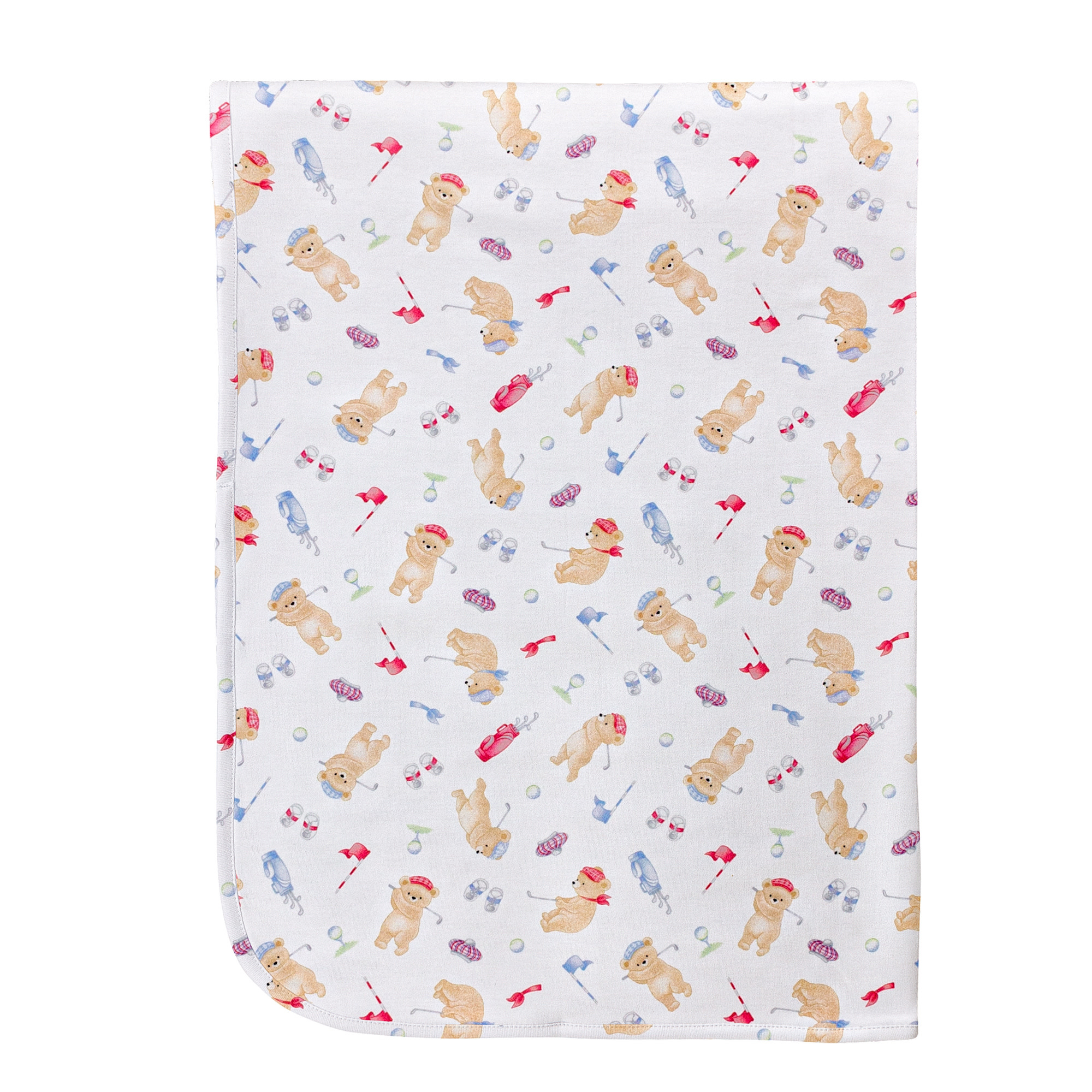 Baby Club Chic Little Golfer Receiving Blanket - Baby Baby Inc