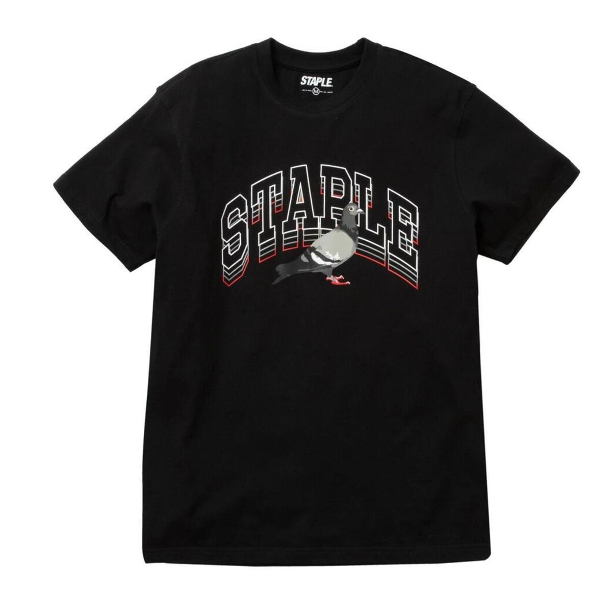 Staple Collegiate Stack Logo Tee Shirt Black 2104C10441Z - Evoque Mtl