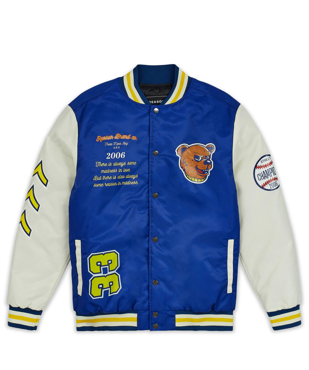 Reason Local Legends Nylon Bomber Jacket Blue (ROWF23-11) - Evoque Mtl
