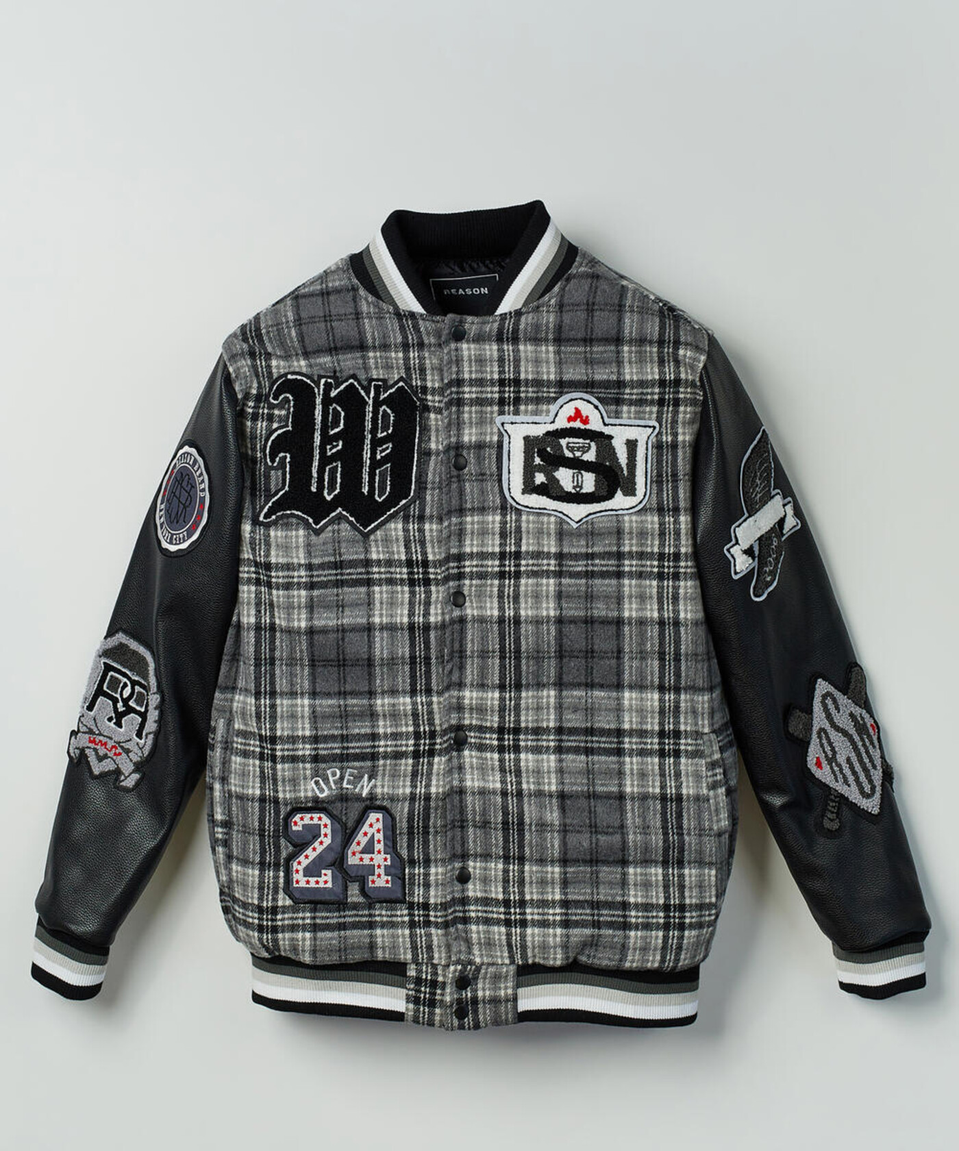 Reason Varsity Jacket Grey (ROWF23-06) - Evoque Mtl
