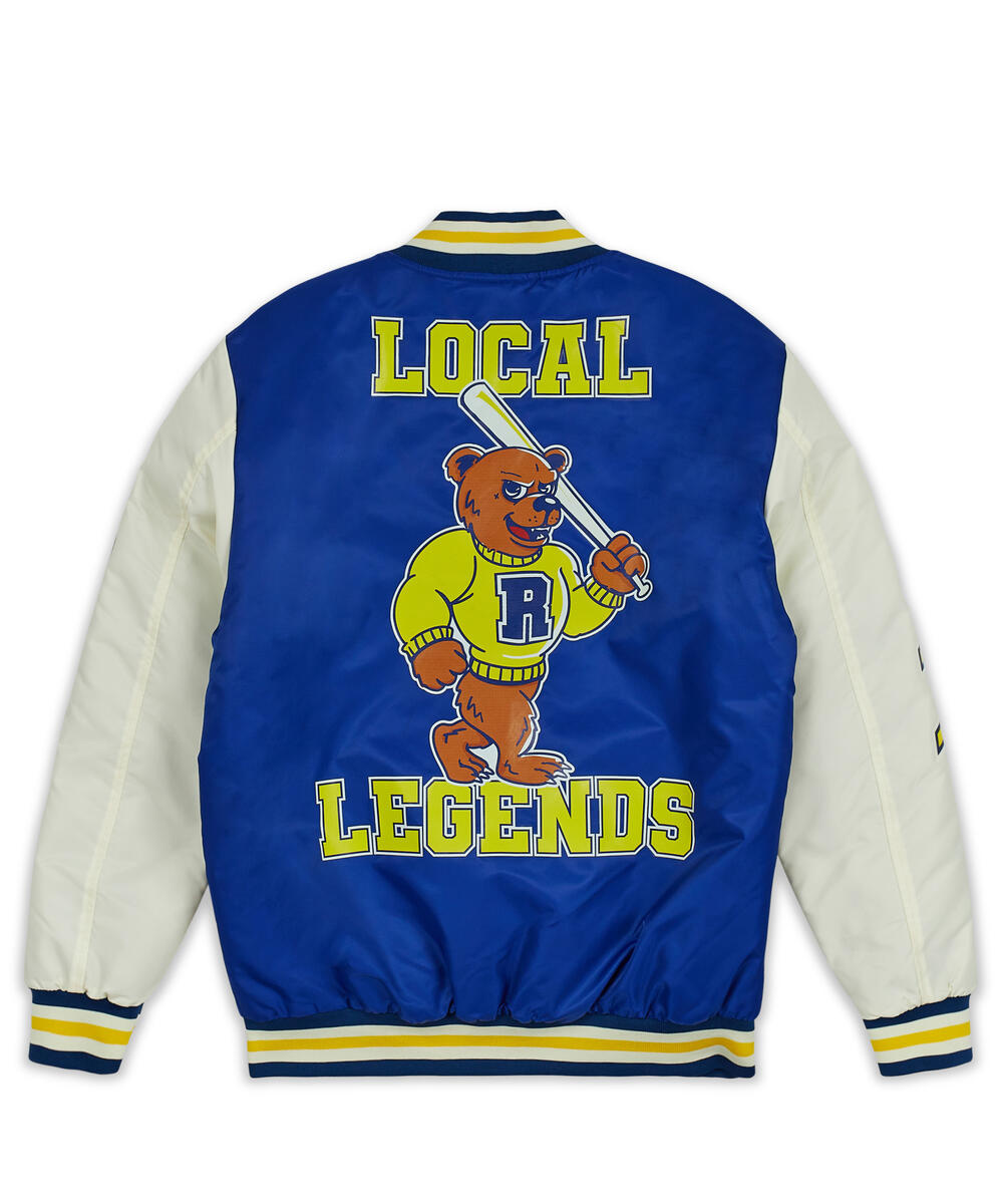 Reason Local Legends Nylon Bomber Jacket Blue (ROWF23-11) - Evoque Mtl