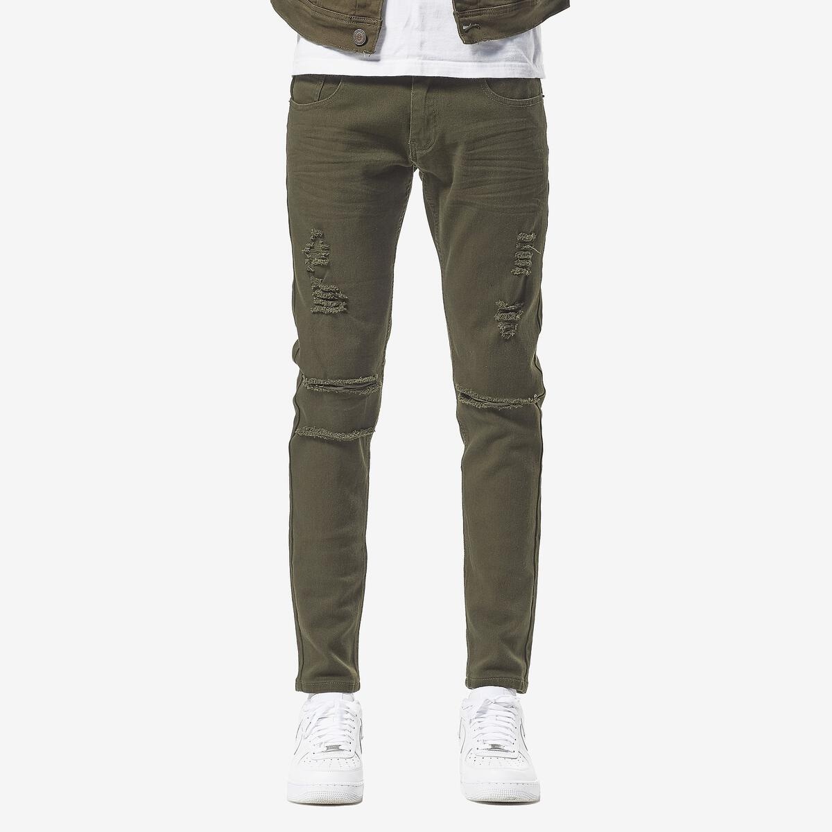 Copper Rivet Jeans Olive (913211-OV) - Evoque Mtl