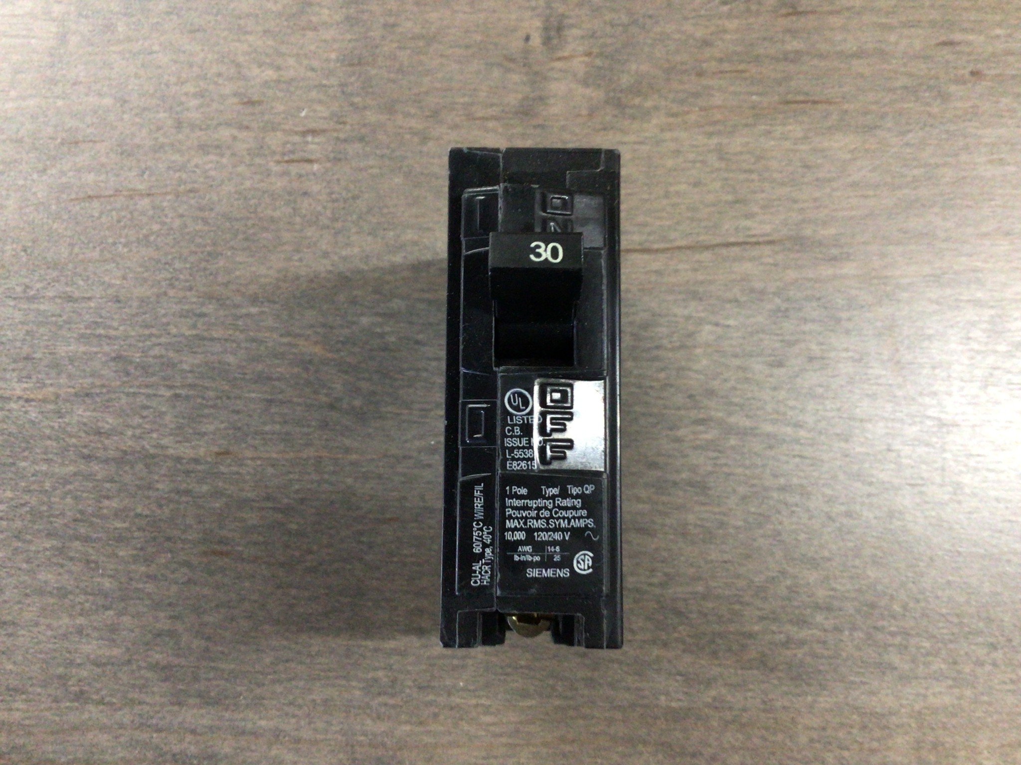 Siemen Q130 30AMP Breaker - PleasureLand RV Wholesale