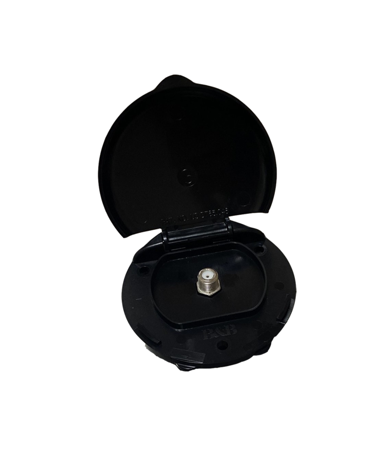 Black Coax Mini TV Inlet - Pleasure Land RV Surplus Store