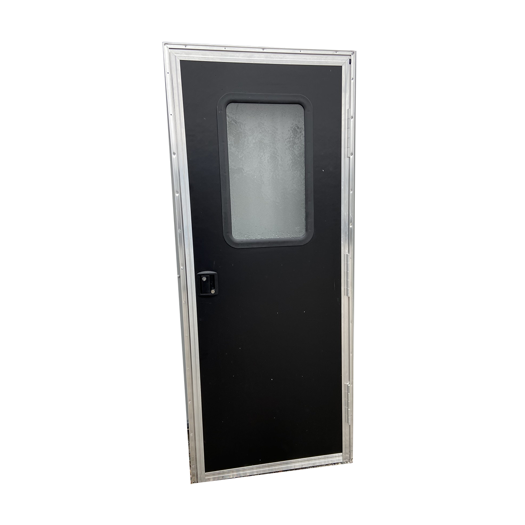 28"x72" Black Fiberglass Square Top Entrance Door - PleasureLand RV ...