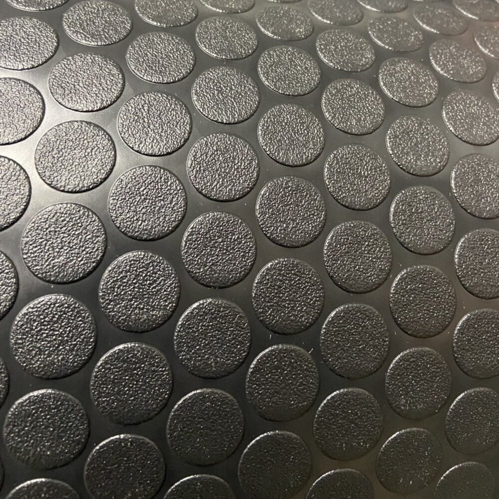 65MM Small Coin Flooring Black 8'2" - PleasureLand RV Wholesale