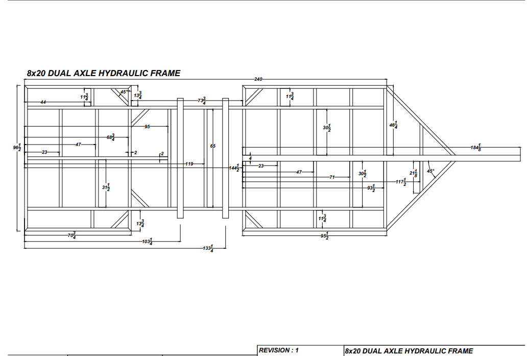 20' Hydraulic Fish House Frame - PleasureLand RV Wholesale