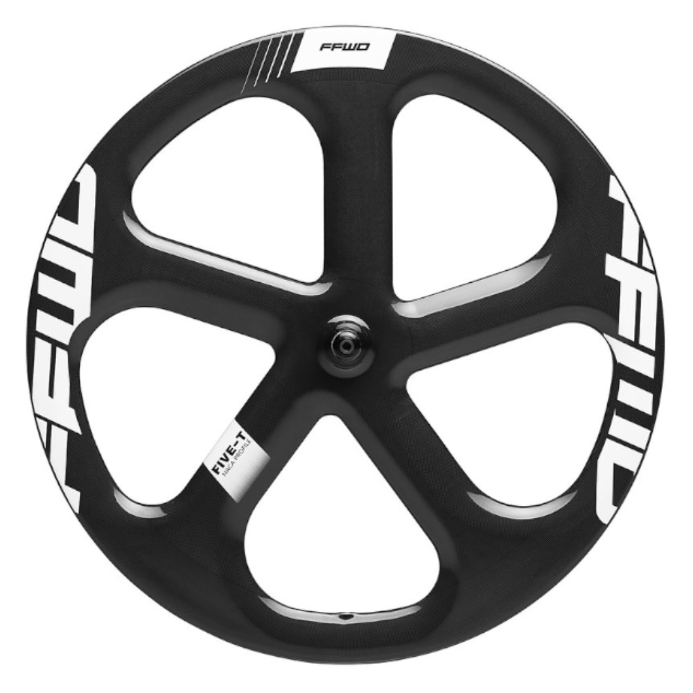 FFWD FIVE-T 5-Spoke Front Track Wheel w/ White Decals - Velo IBIKE Montréal