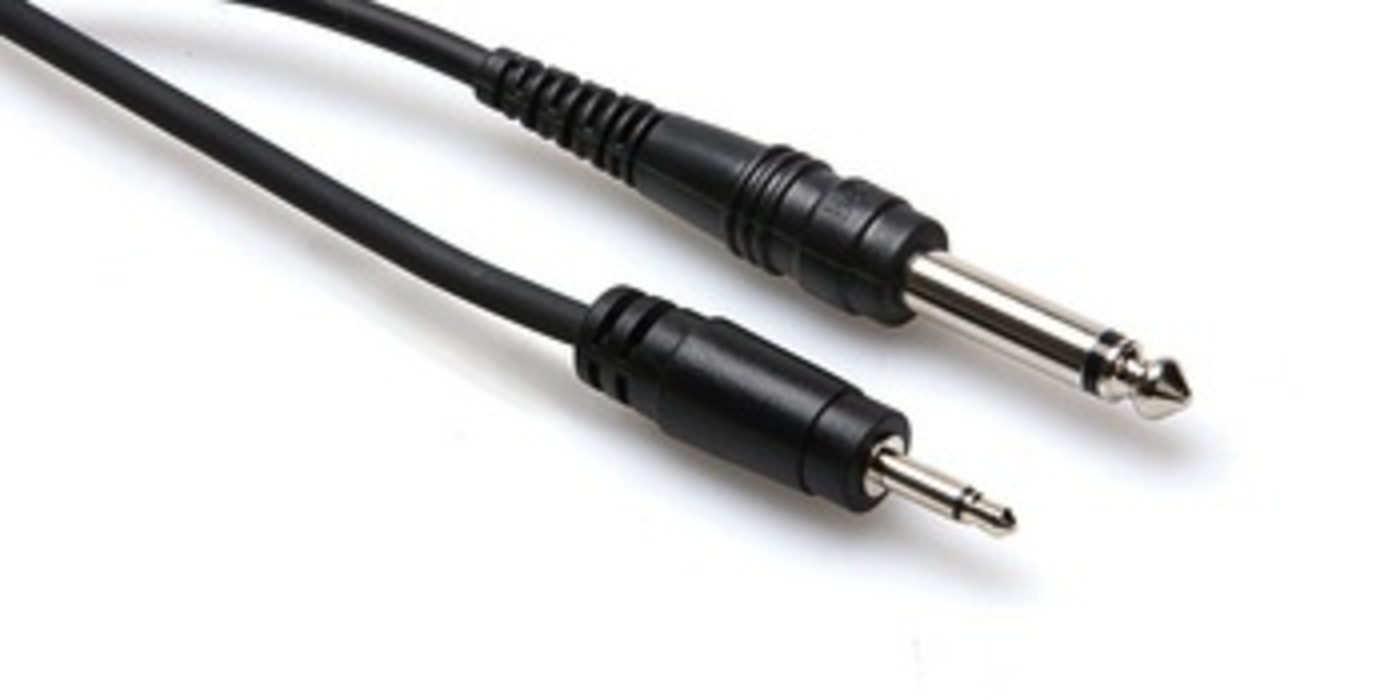 Hosa Cable, 3.5mm Mono to 1/4" Mono, 5ft - Control Voltage