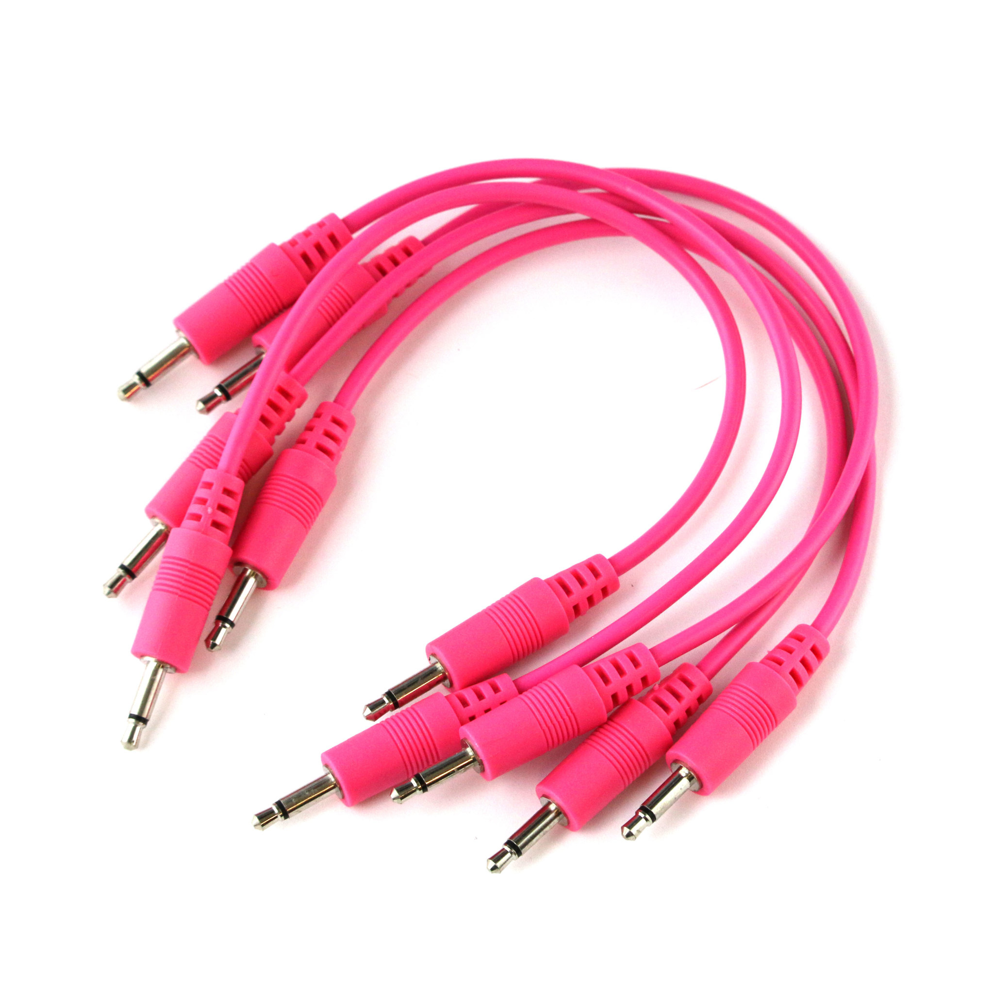 Make Noise 6" Hot Pink 3.5mm Patch Cables 5pk - Control Voltage