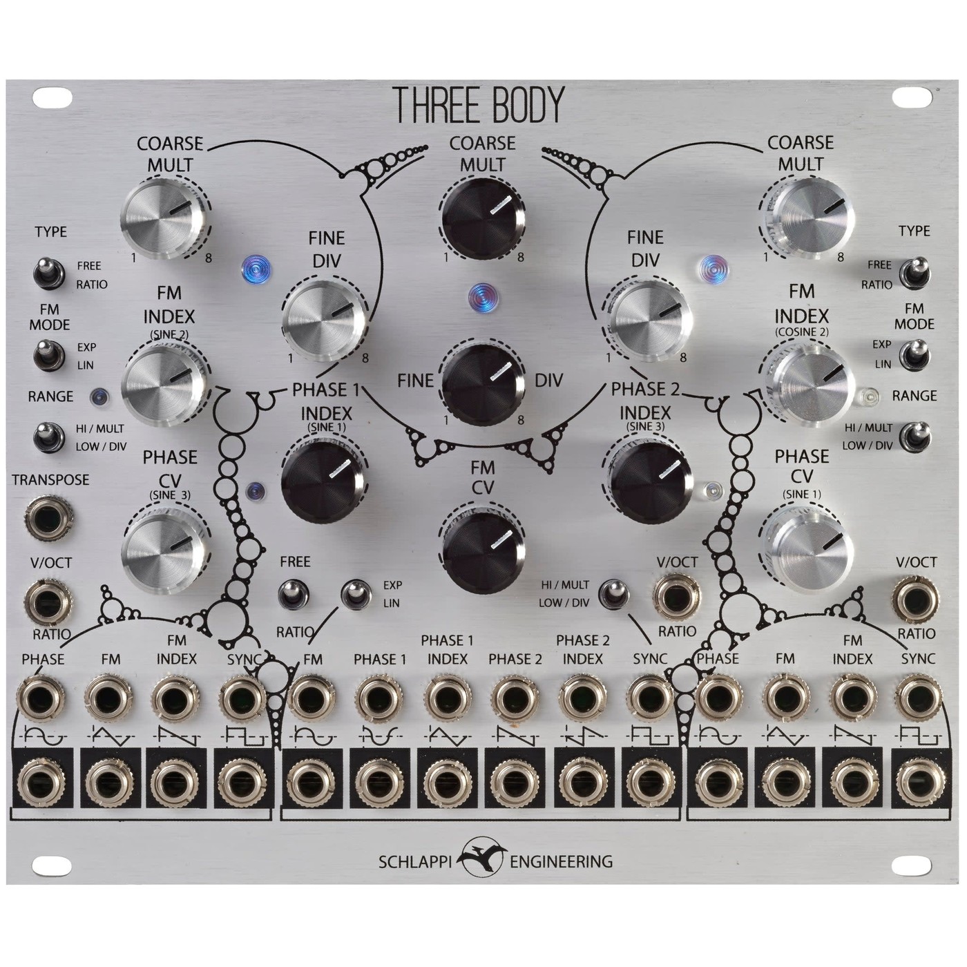Schlappi Engineering Three Body, Silver - Control Voltage