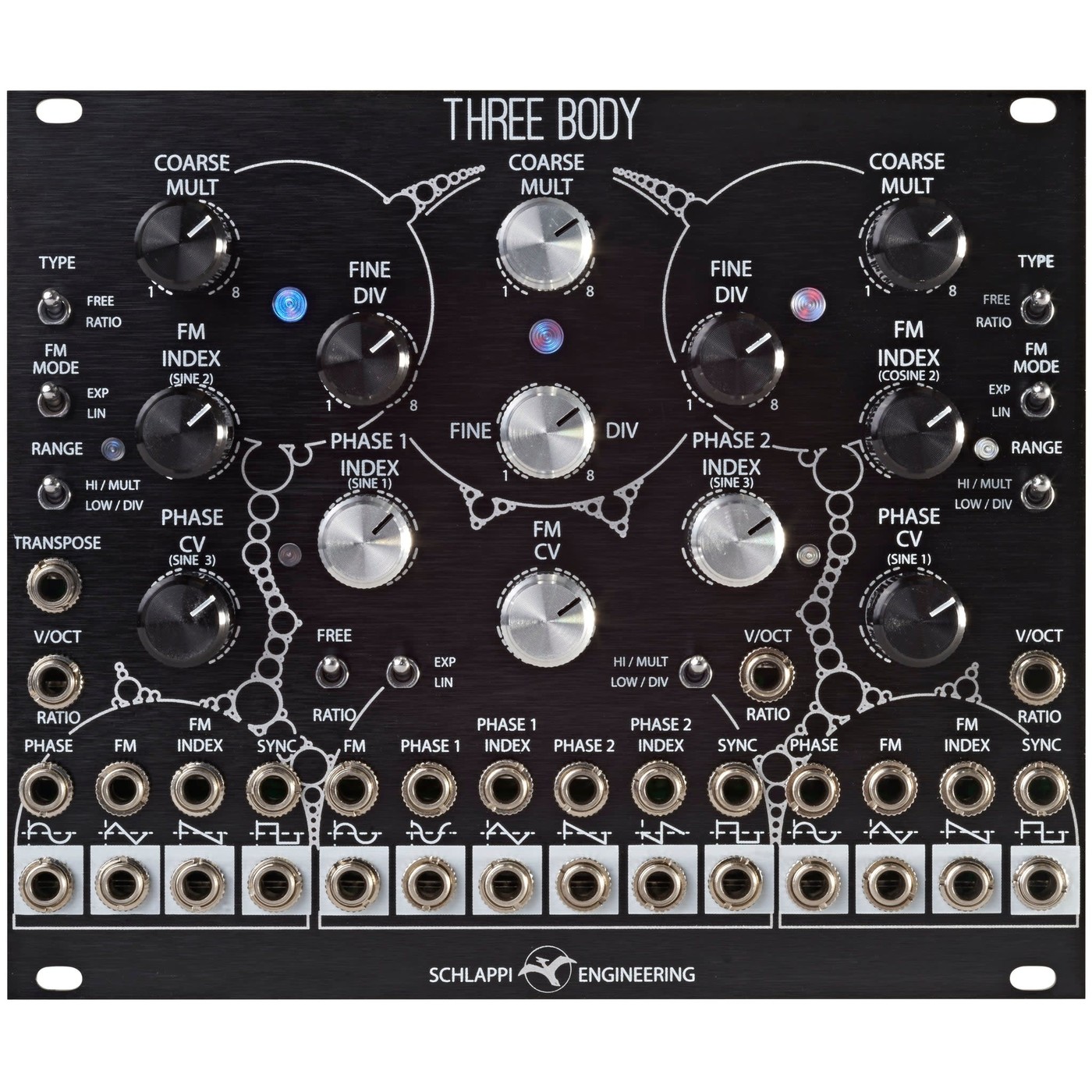 Schlappi Engineering Three Body, Black - Control Voltage